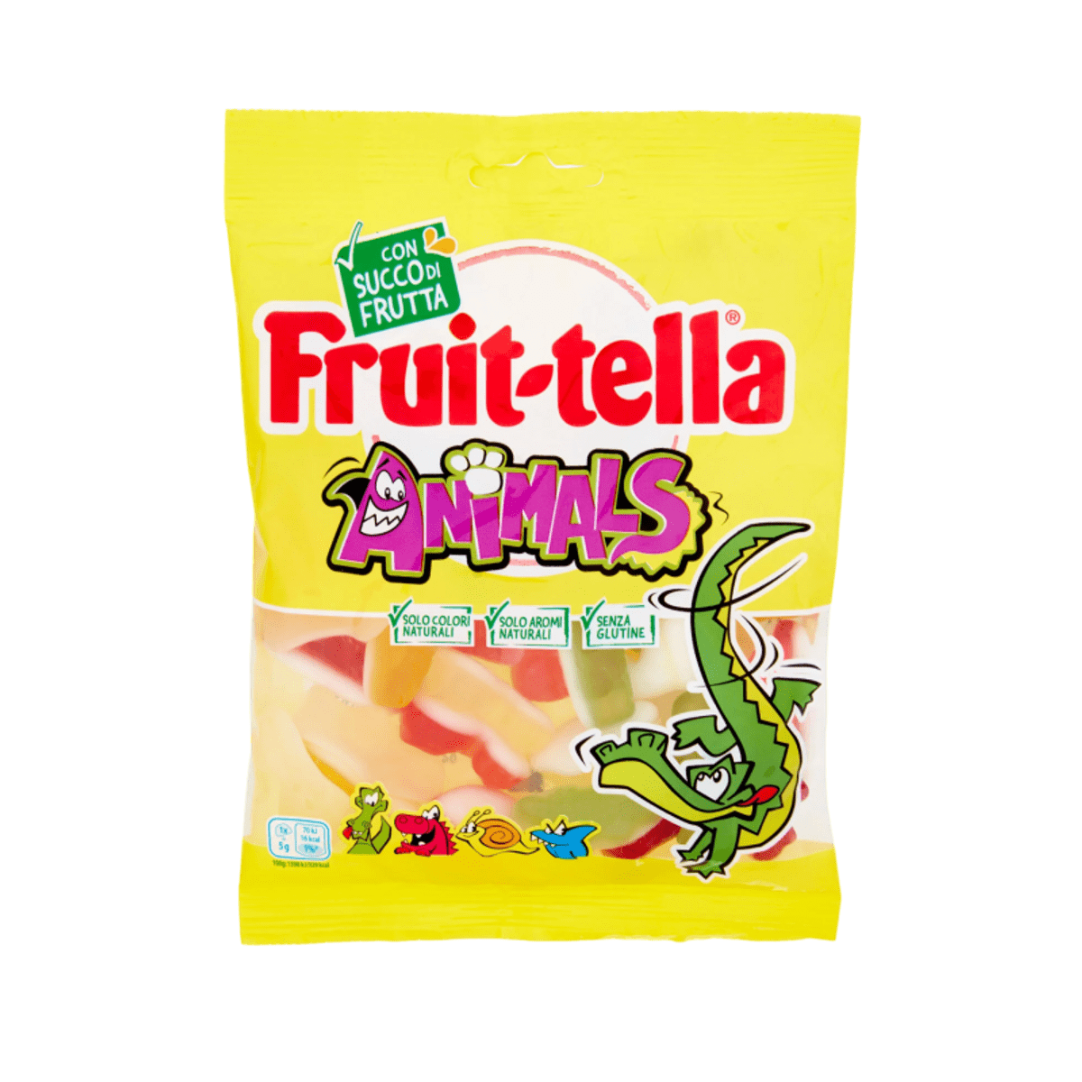 PERFETTI FRUIT-TELLA GUMIJASTNI BONBONI ŽIVALI, 90 g