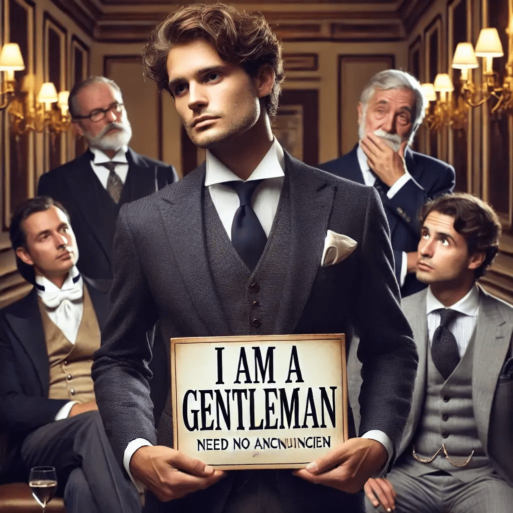 If you need to tell people you’re a gentleman, you aren’t one